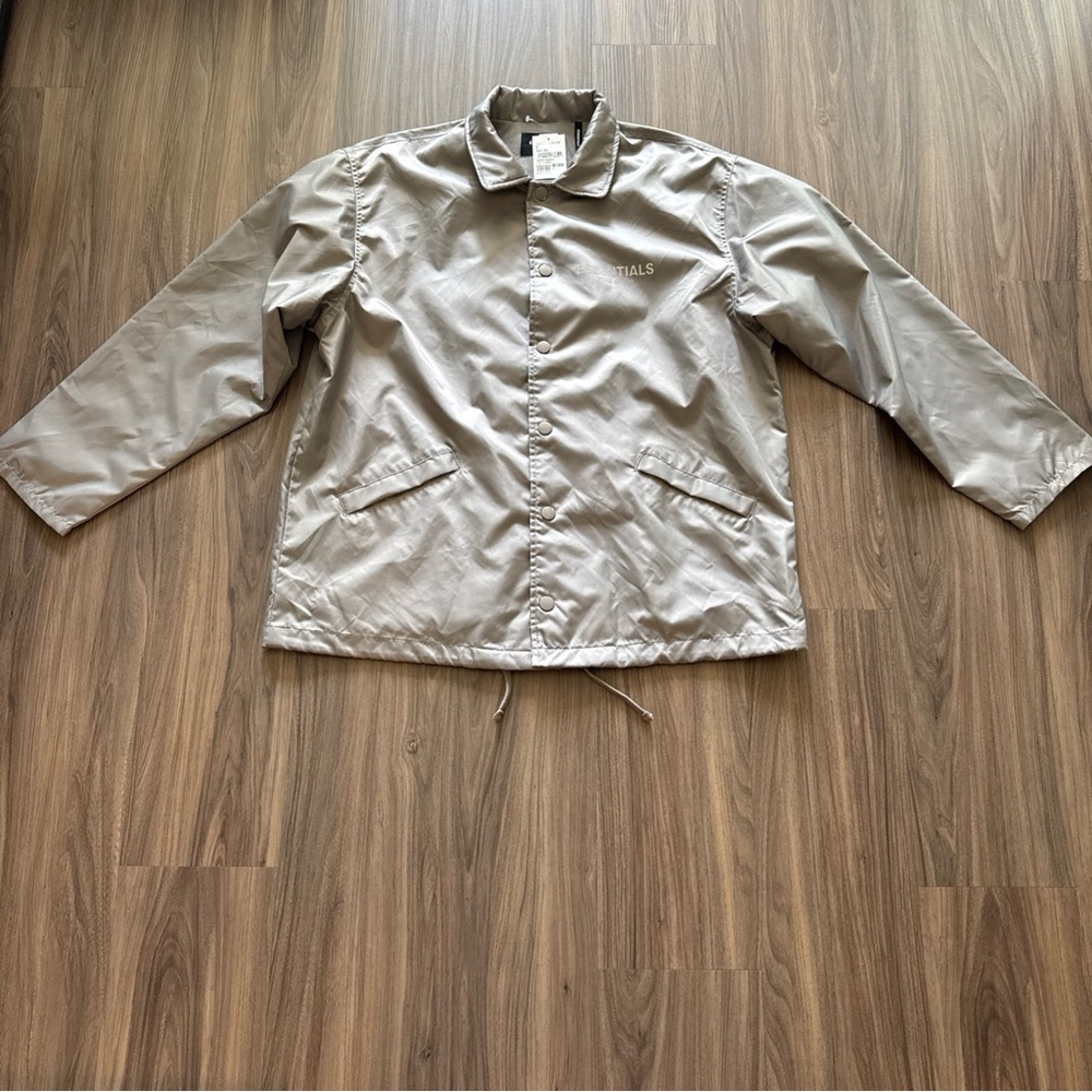 Fear Of God Essentials Coach Jacket Gray Nylon Size S… - Gem